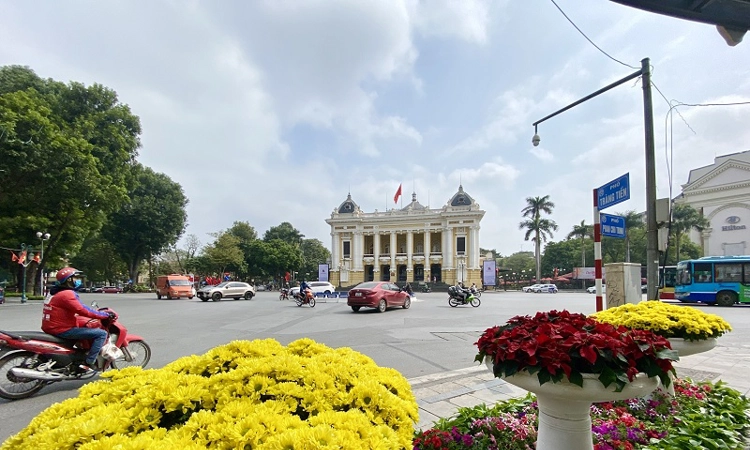 Hanoi's streets are decorated to welcome the New Year of the Buffalo 2021