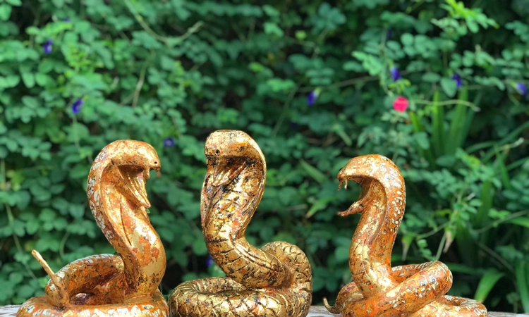 Behold the unique collection of snake lacquer statues