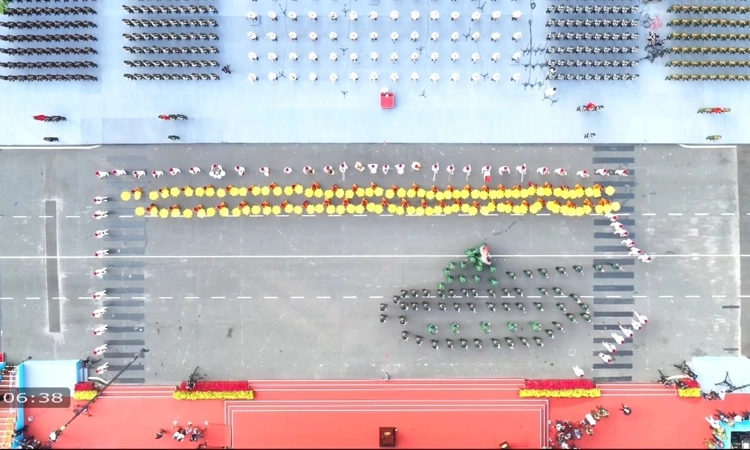 Breathtaking tank formation recreates historic moment 50 years ago